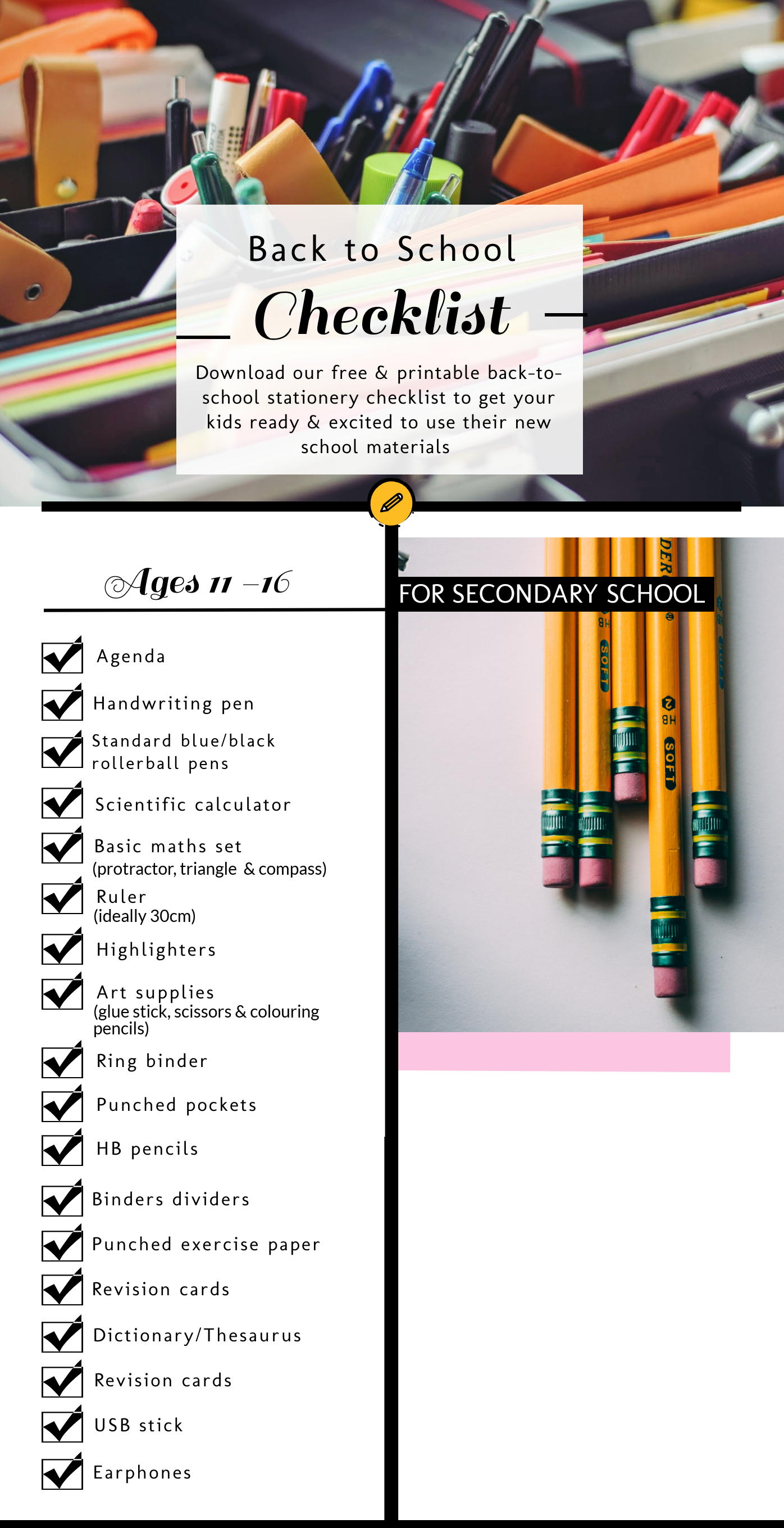 Back to School Checklist | Funky Pigeon Blog